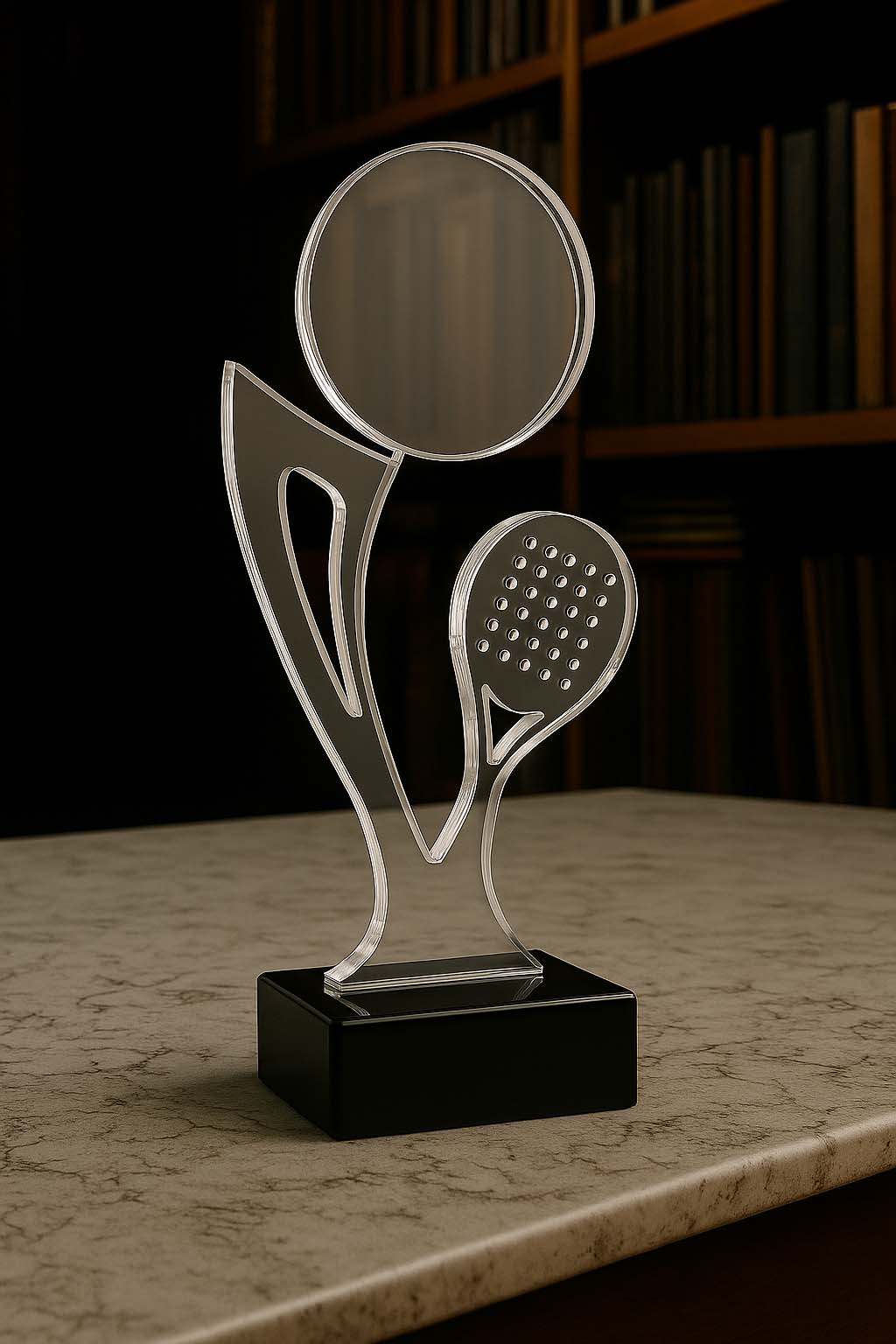 Acrylic Padel Trophy | Transparent Sports Award - Crown Gifts